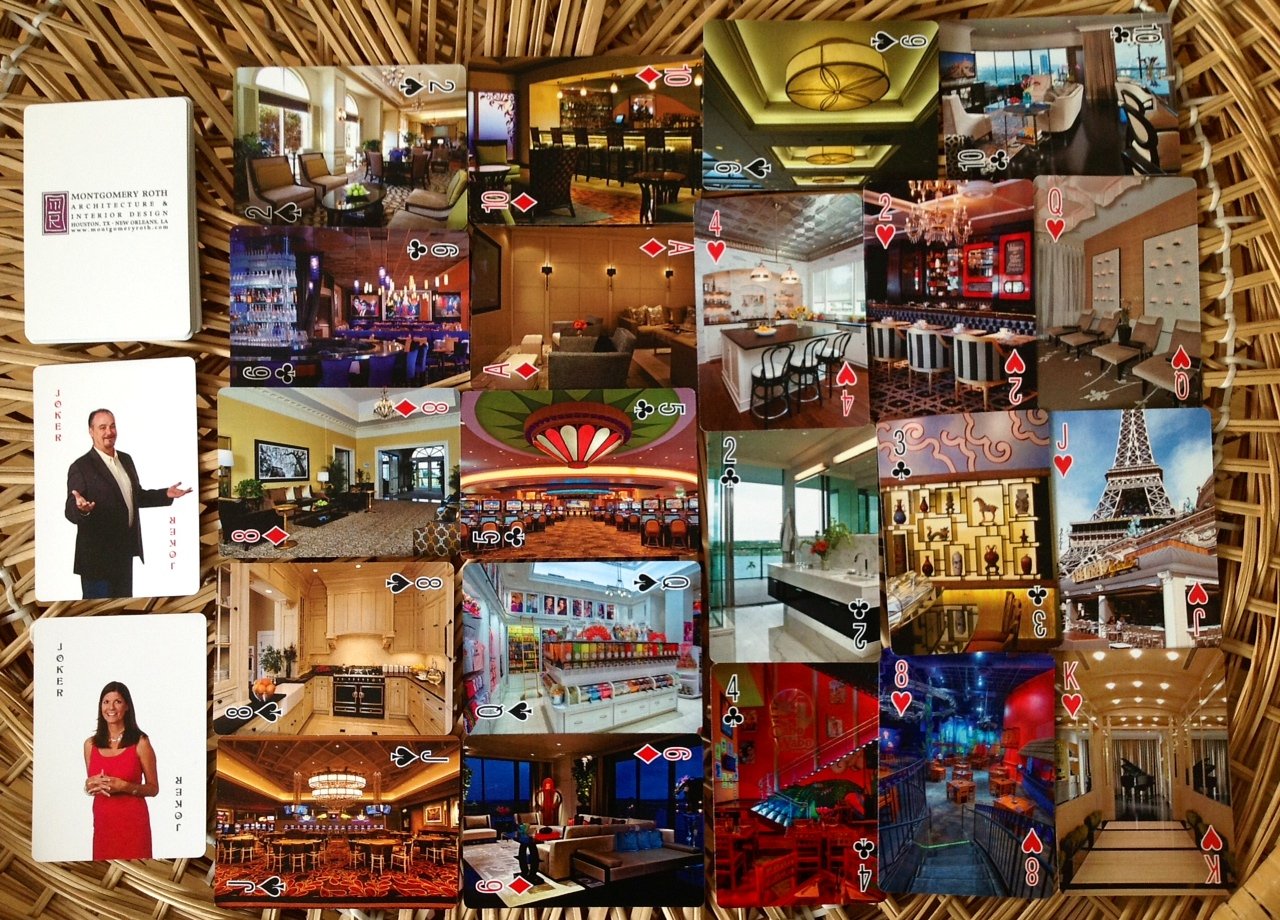 Custom faces on playing cards show off architectural firm's great work!