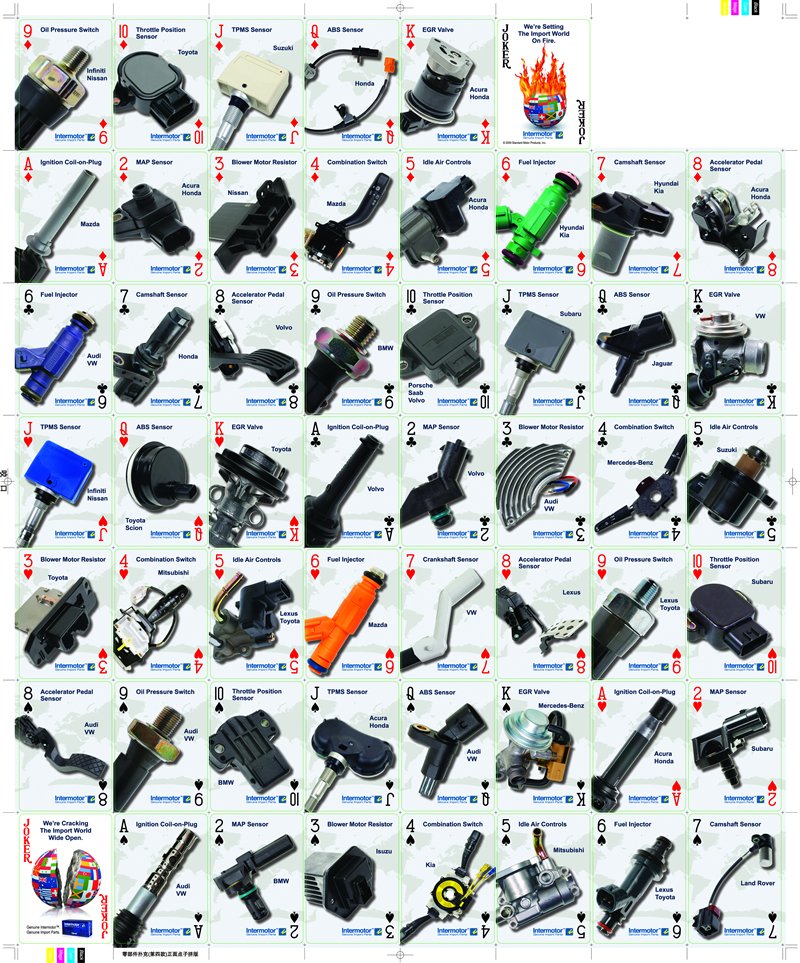 Using Customized playing cards to replace a catalog